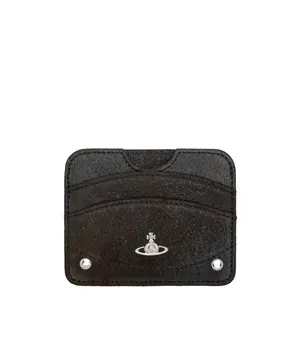 VIVIENNE WESTWOOD Orb Logo Card Holder Wallet - Black