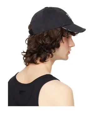 Vetements Global Mf Embroidered Text Sticker Cap