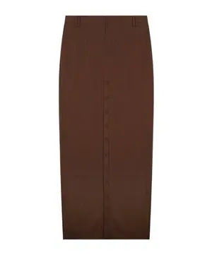 JEAN PAUL GAULTIER Pinstriped Button-front Skirt - Red