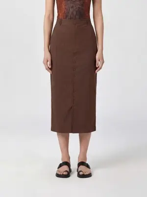 JEAN PAUL GAULTIER Pinstriped Button-front Skirt