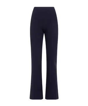 TWINSET Flared Knit Casual Trousers - Black
