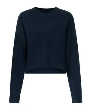 Loulou De Saison Anzor Lds V Neck Cashmere Sweater - Navy