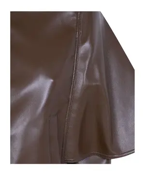 TWINSET Faux-leather Shawl-collar Casual Jacket