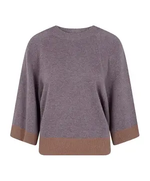 TWINSET Color-block Knit Sweater - Gray