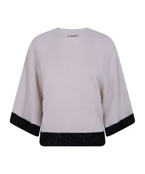 TWINSET Color-block Knit Sweater - Gray