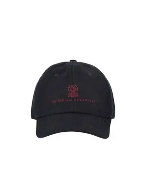 Brunello Cucinelli Graphic Baseball Cap - Black