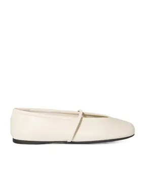 Miu Miu Nappa Leather Ballerinas - Ivory
