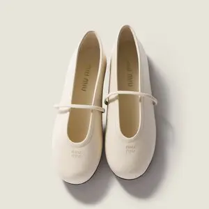 Miu Miu Nappa Leather Ballerinas