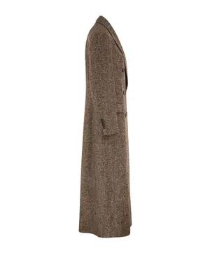 Brunello Cucinelli Double-breasted Herringbone Coat