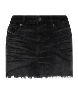 DIESEL® Faded Frayed-hem Midi Skirt
