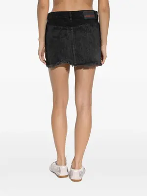 DIESEL® Faded Frayed-hem Midi Skirt