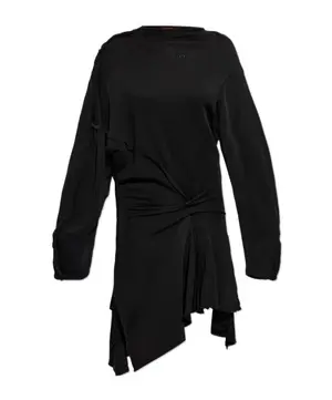DIESEL® Long-sleeved Asymmetrical Dress - Black