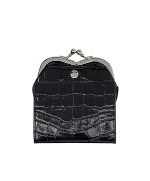 VIVIENNE WESTWOOD Heart-frame Croc-embossed Wallet