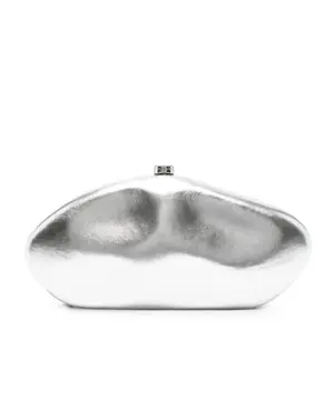 Cult Gaia Thr Caldera Metallic-effect Pebble Clutch Bag