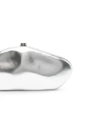 Cult Gaia Thr Caldera Metallic-effect Pebble Clutch Bag