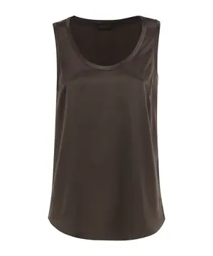 Brunello Cucinelli Stretch Silk Satin Top