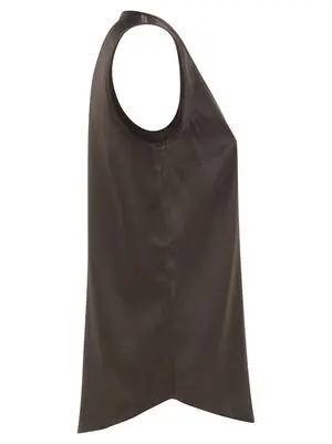 Brunello Cucinelli Stretch Silk Satin Top