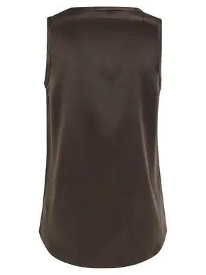 Brunello Cucinelli Stretch Silk Satin Top