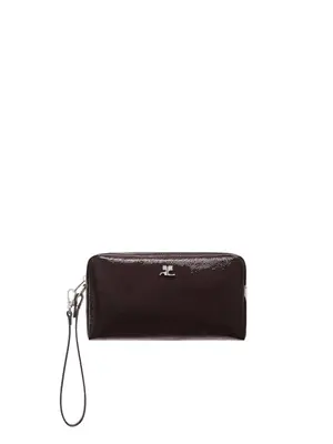 COURREGES Ac Beauty Zip Makeup Bag - Burgundy