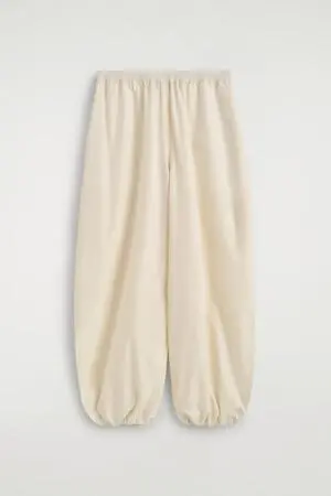 Cos Fluid Cotton Balloon Pants - White
