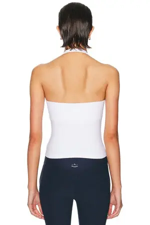 Beyond Yoga Spacedye Midway Square Halter Top In White