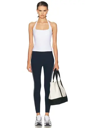 Beyond Yoga Spacedye Midway Square Halter Top In White
