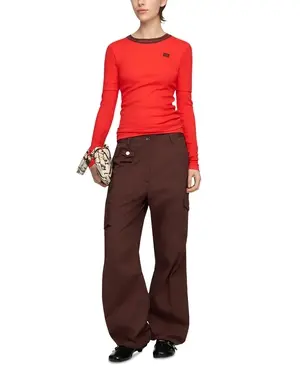 GANNI Stretch Cotton Cargo Trousers