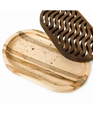 UNCOMMON GOODS Artisan Bread Board With Crumb Tray