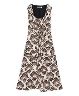 Mint Velvet Floral Print Sleeveless Midi Dress