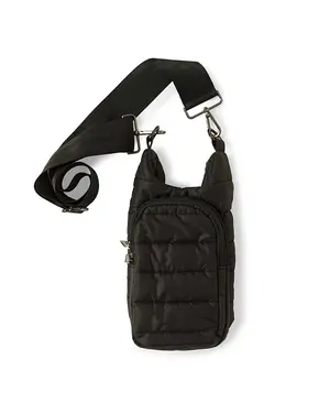 UNCOMMON GOODS Padded Crossbody Water Bottle Bag - Black