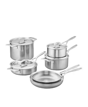 DEMEYERE Industry 5 Stainless Steel Cookware, Set Of 10 - Silver