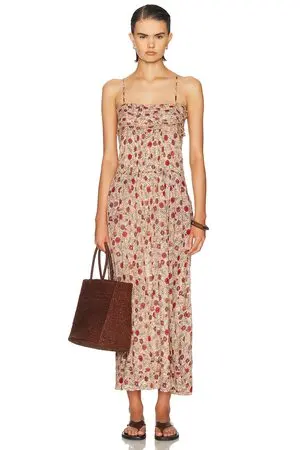 Isabel Marant Étoile Demy Dress - Ecru & Raspberry