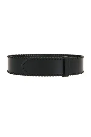 Khaite Theo Whipstitch Belt - Black