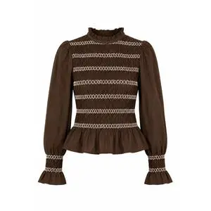 MIND TRAVELER Eloise Blouse - Brown