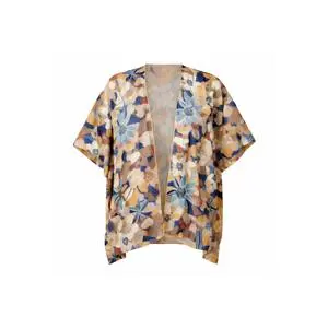 FRANCHETTI BOND Angelica Mocha & Floral Jacket - Blue