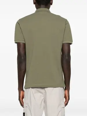 Stone Island Logo Cotton Polo Shirt