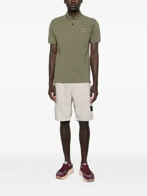 Stone Island Logo Cotton Polo Shirt