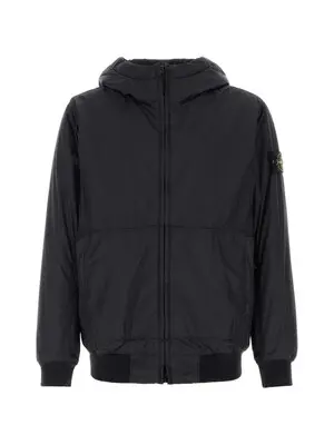 Stone Island Logo Nylon Blouson Jacket - Blue