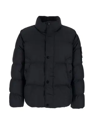 Stone Island Nylon Short Down Jacket - Black