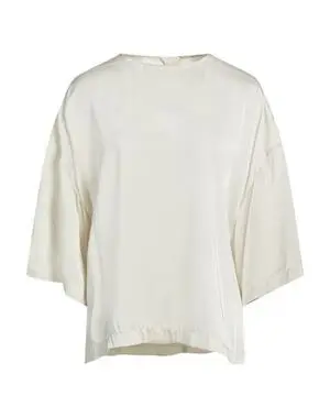 Rick Owens Woman Top Cream Size 4 Acetate, Viscose White