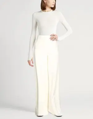 Max Mara Pants Ivory Size Cotton, Elastane
