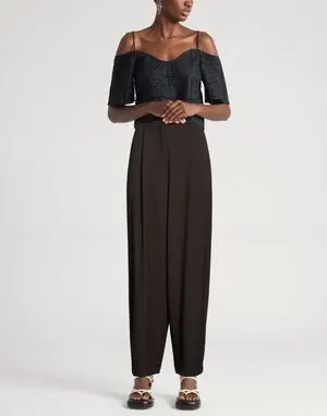 KAOS Wide-leg High-waisted Darts Trousers