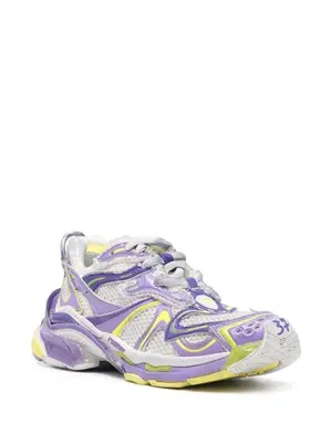 Balenciaga Runner 2 Distressed Paneled Sneakers - Multicolor