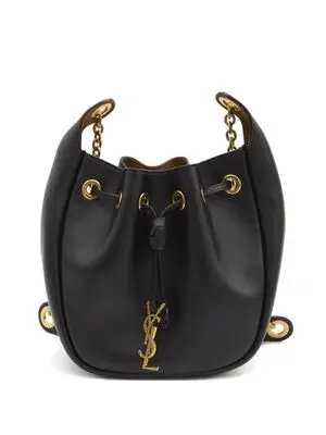 Saint Laurent SAINT LAURENT Supple Leather Bucket Bag With Chain Strap Multicolor