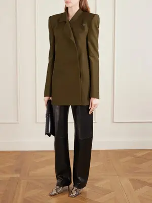 Khaite Armair Wool And Silk-blend Blazer