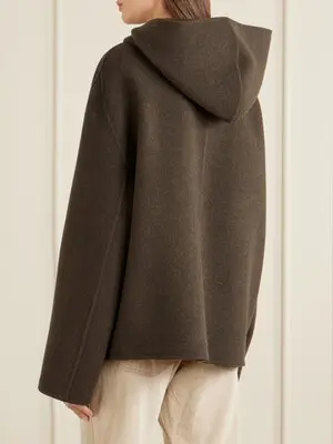 Khaite Dolem Hooded Wool Zip-up Jacket - Green