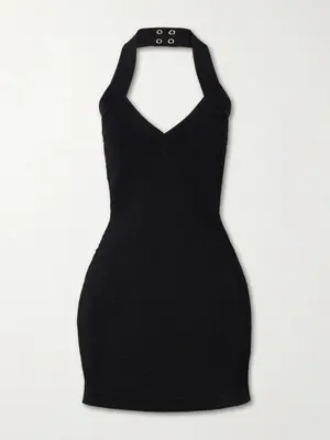 Balmain Jacquard-knit Mini Dress