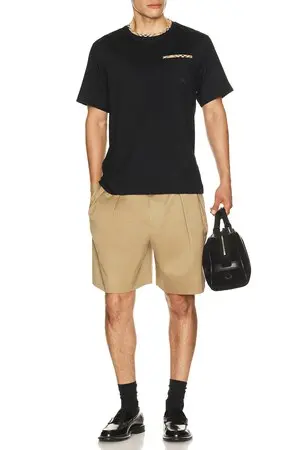 Burberry Ryan Check Piping Pocket T-shirt