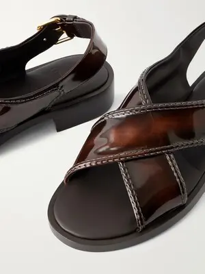 Church's Patent Leather Sandals - Brown