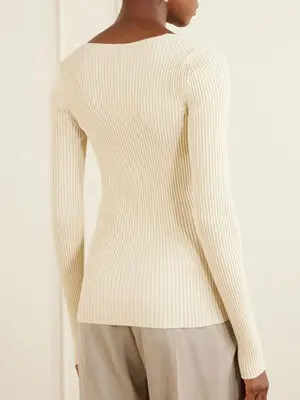 Stella McCartney Ribbed Cotton-blend Sweater